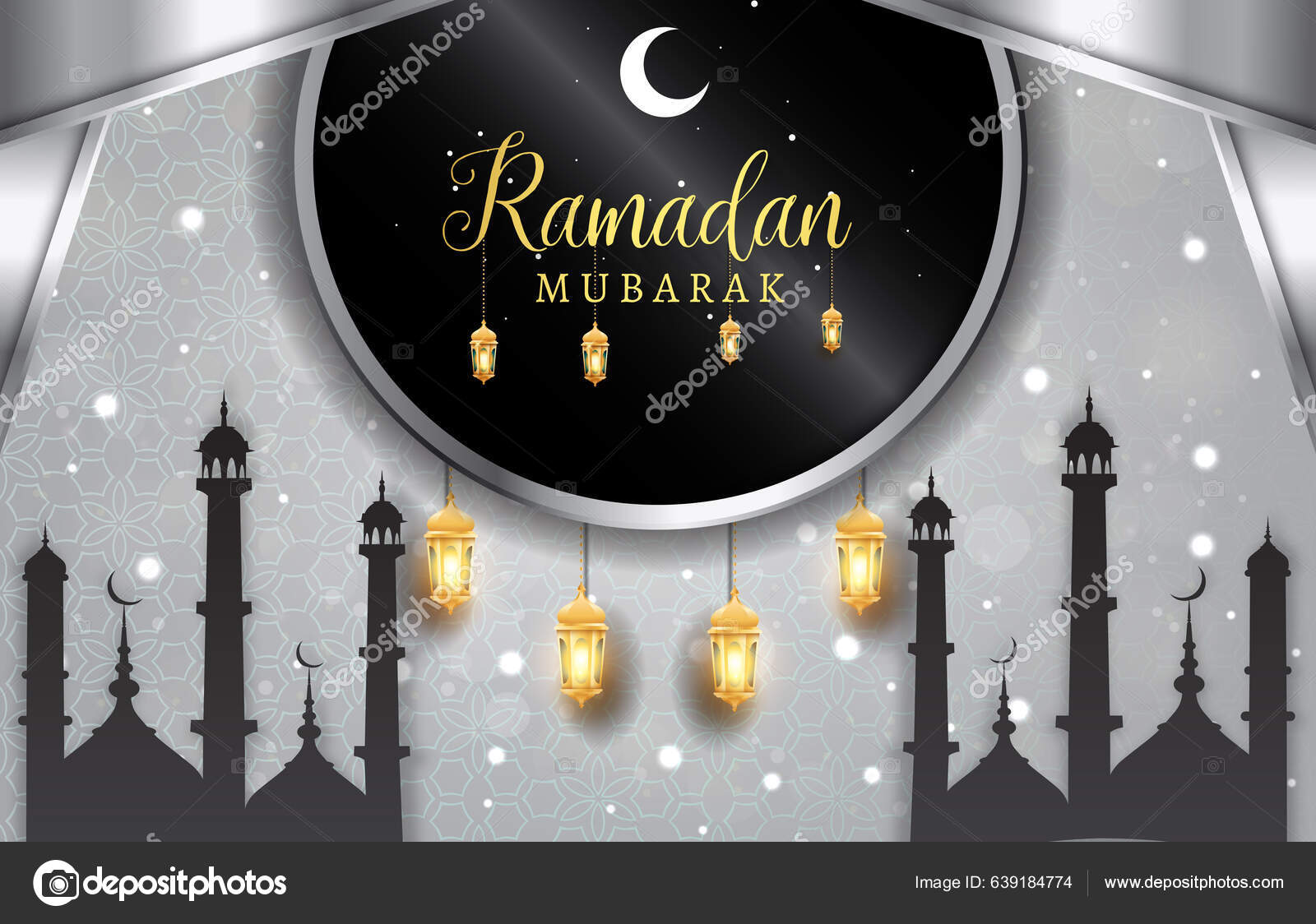 Bienvenue Ramadan Moubarak 2023 Avec Bannière Modèle Lanterne Luxe ...