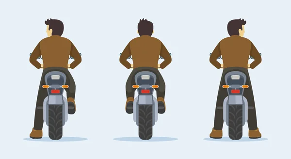 18 Motorcycle rear view Stock Illustrations | Depositphotos