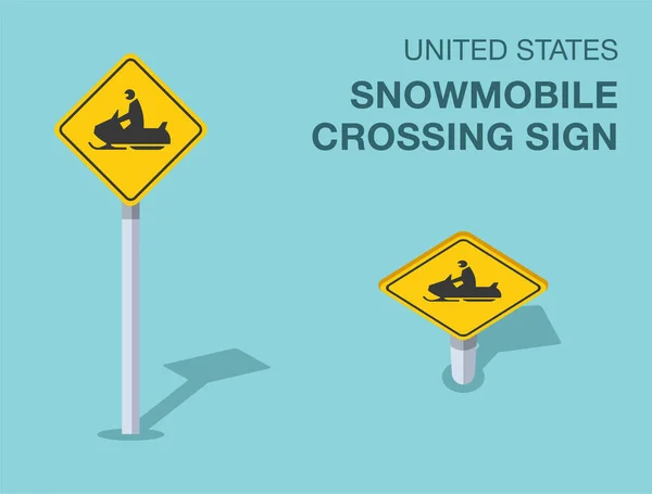 Snowmobile Crossing Sign
