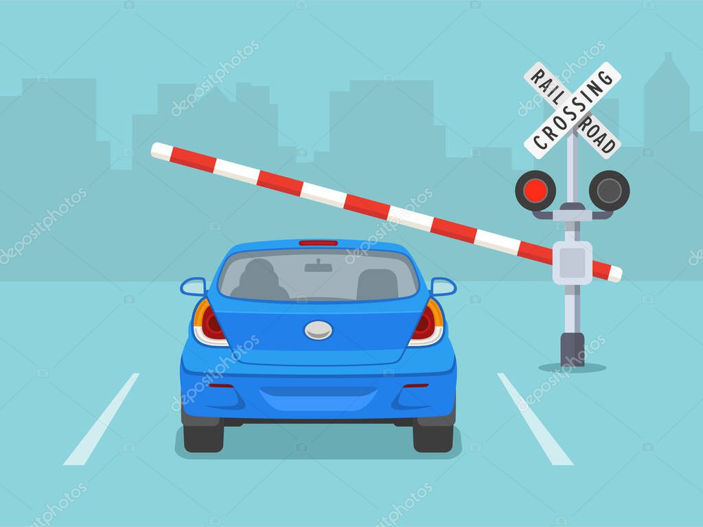 Reglas de conducci n de seguridad y consejos. El coche se detuvo en el ...