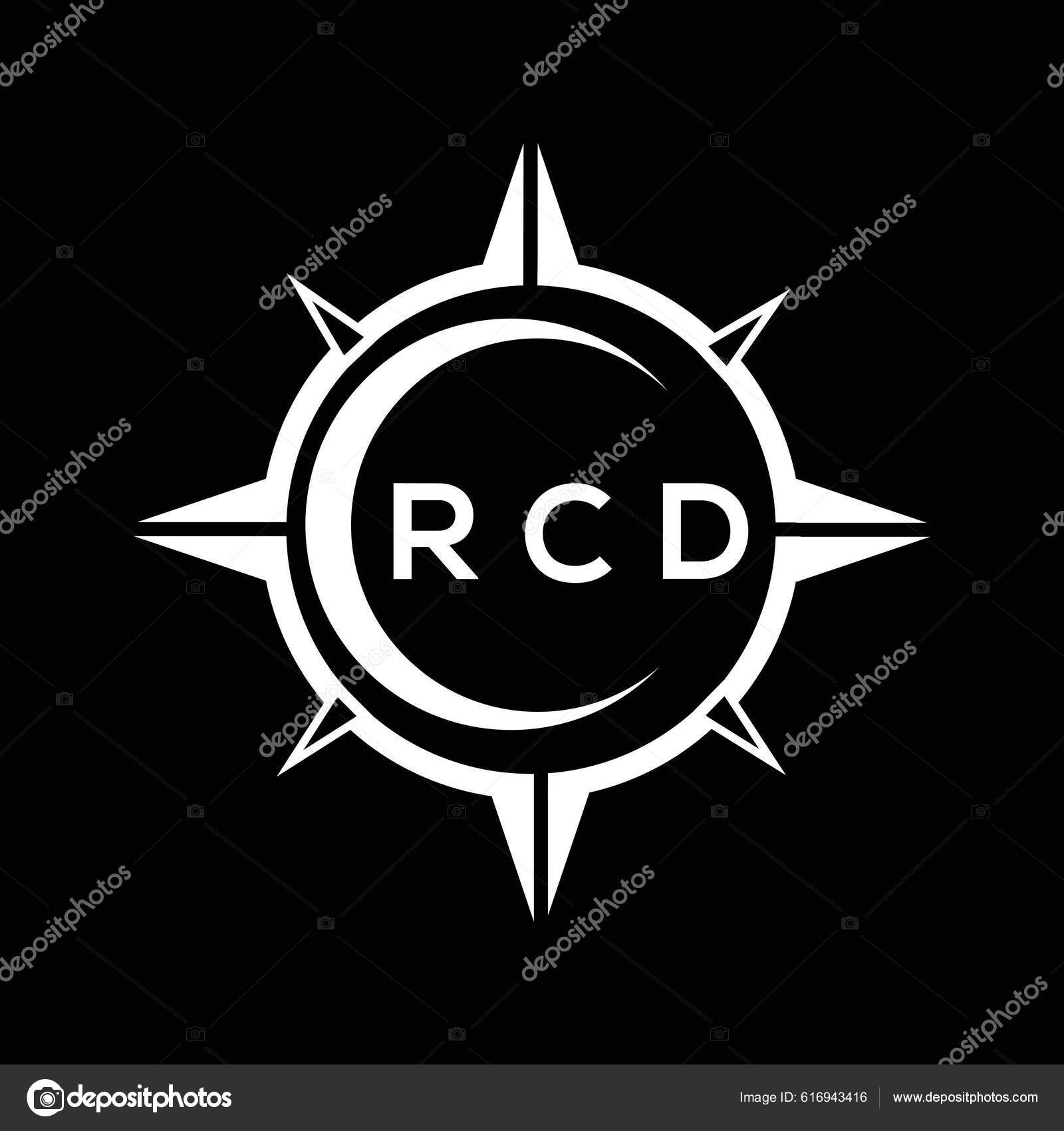 Rcd Abstract Technology Circle Setting Logo Design Black Background Rcd ...