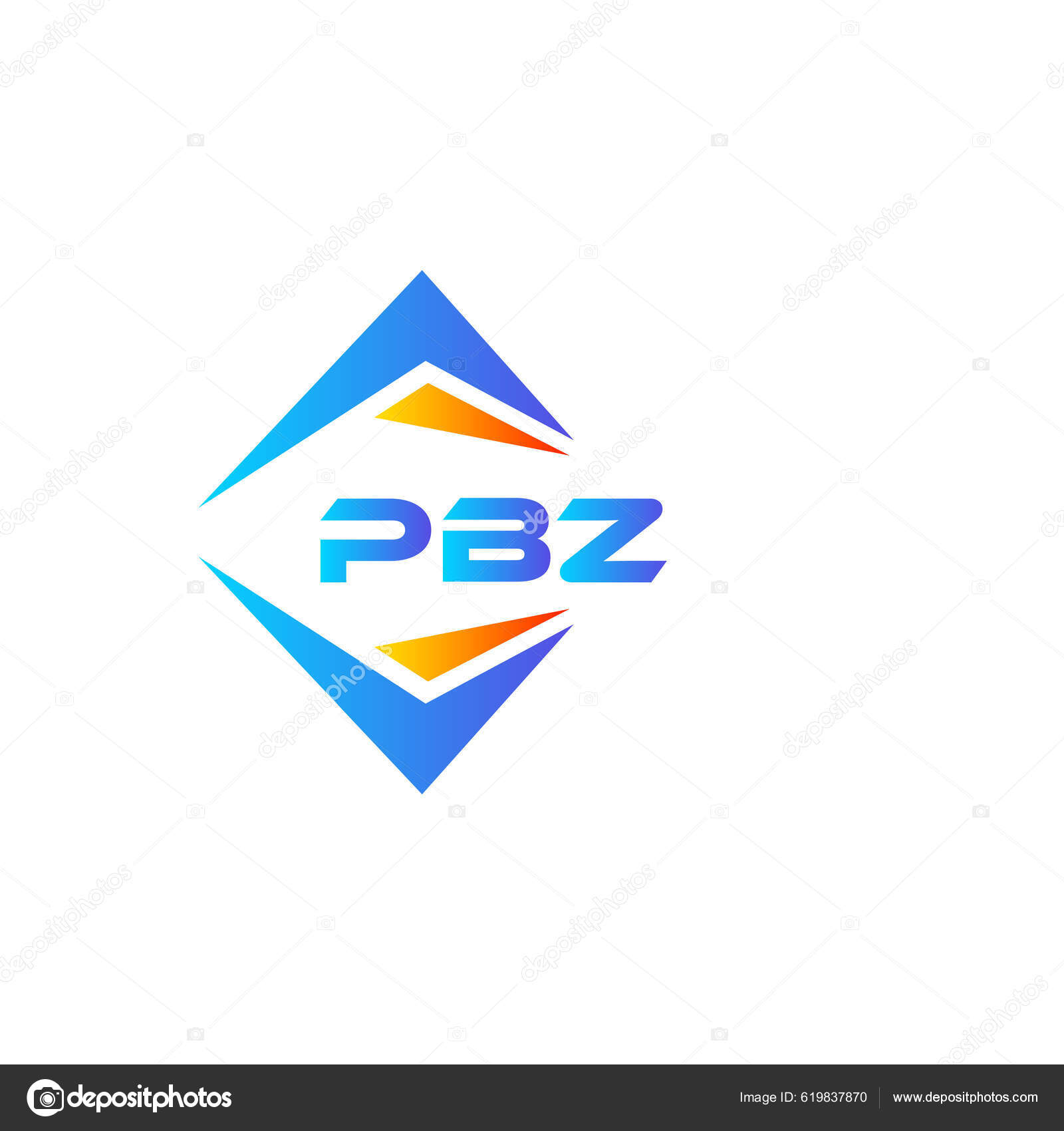 Pbz Abstract Technology Logo Design White Background Pbz Creative ...