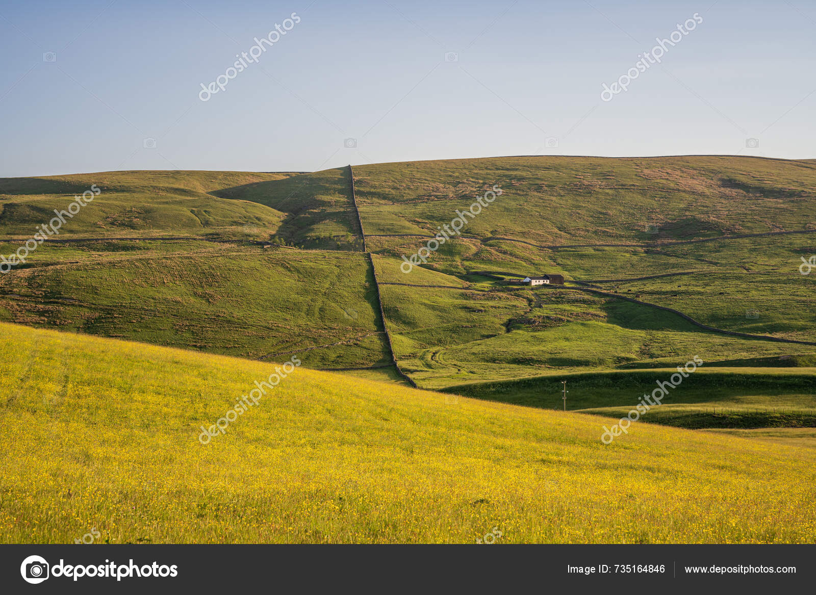 Peak District Landscape Langdon Beck Harwood County Durham England ...