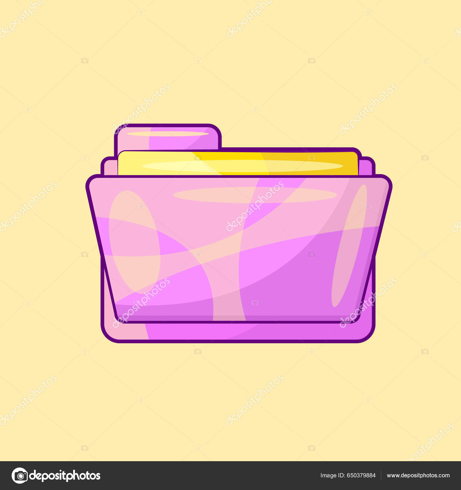 Opened Folder Vector Illustration Cartoon Style Stock Vector by ©zikku ...