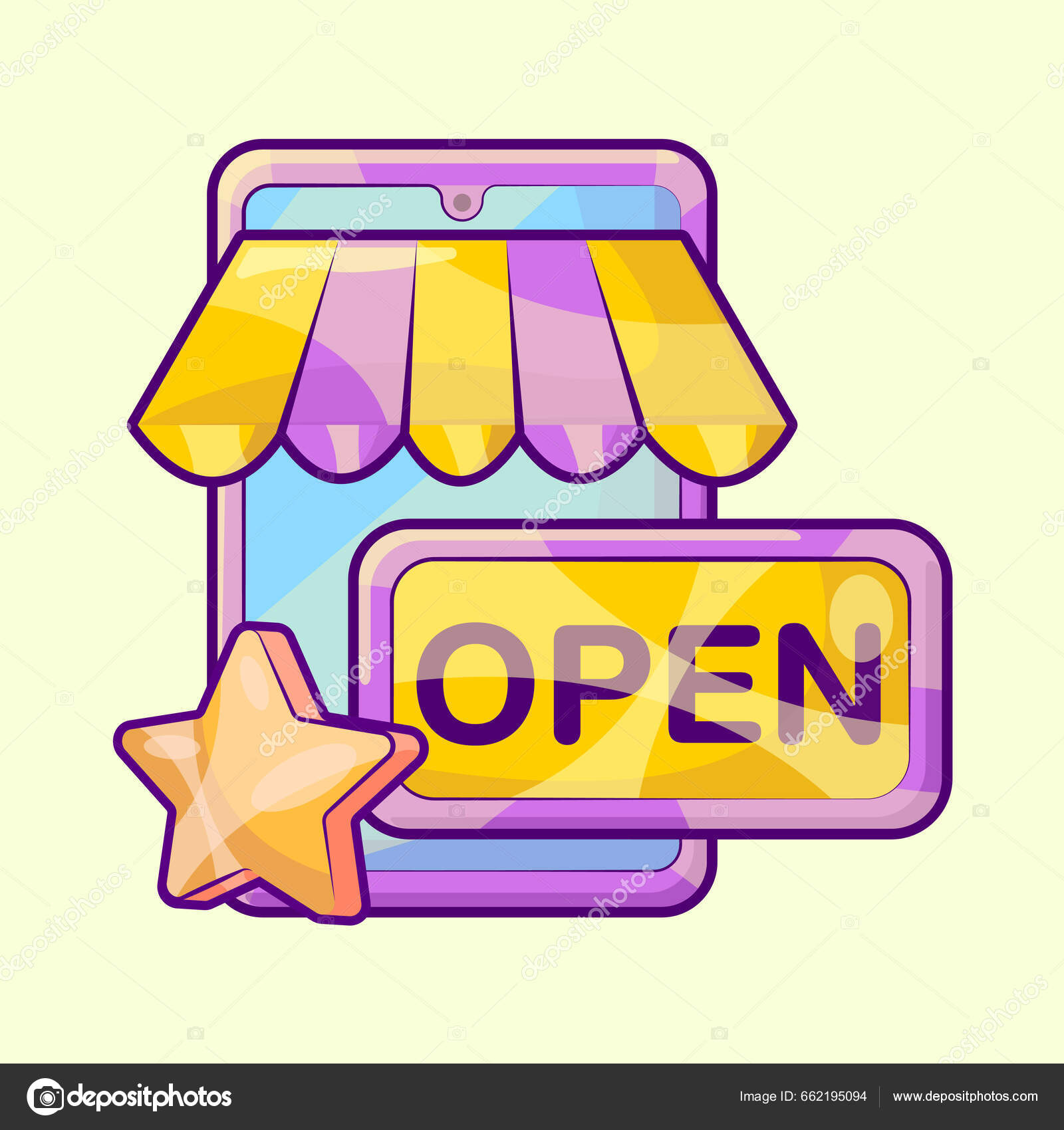 Online Shop Open Sign Vector Illustration Stock Vector by ©zikku ...