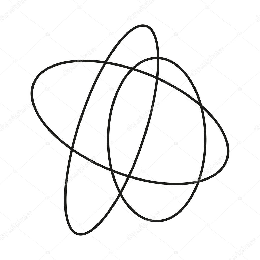 Modernas líneas de círculos intersectados. Infografía de información de ...