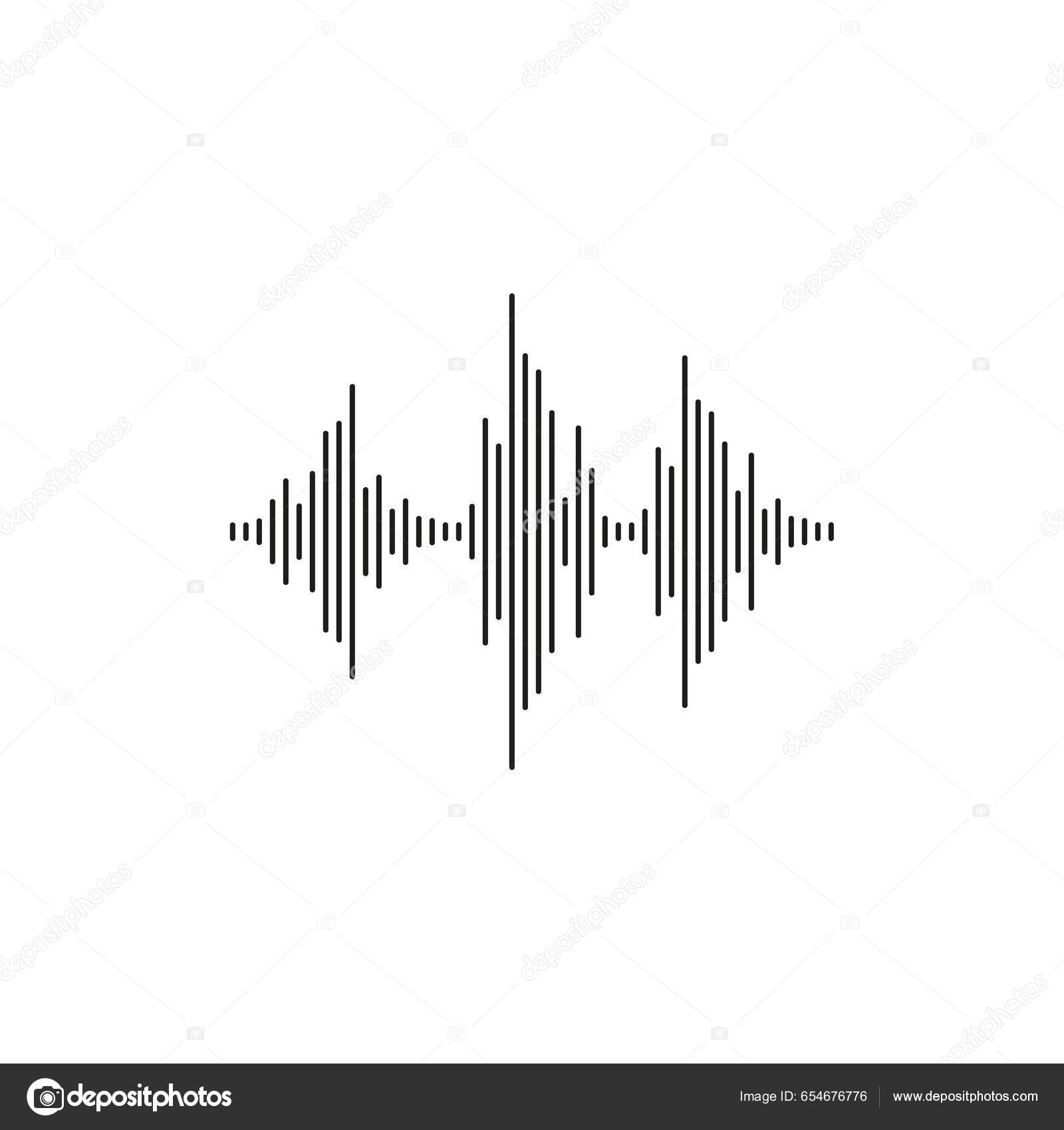 Black Sound Wave Icon Music Track Sound Wave Vector Illustration Stock ...