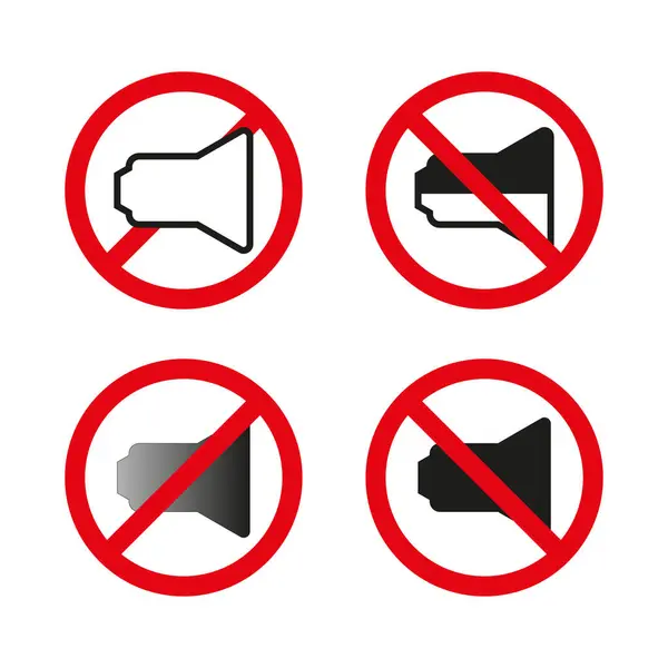Sound Allowed Icons Vector Prohibited Speaker Signs Silent Mode Symbols ...