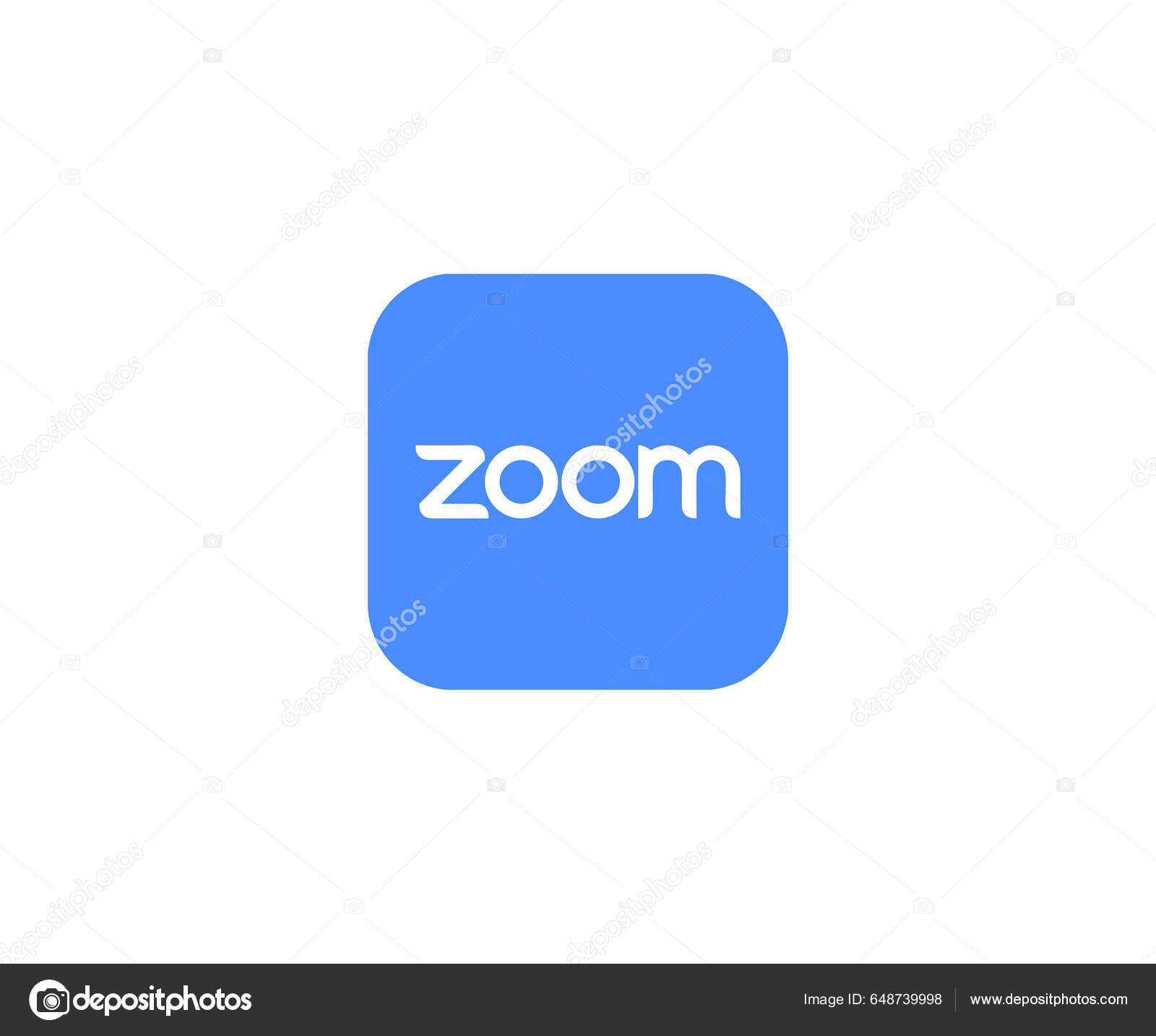 Logo Zoom Zoom Símbolo Aplicación Zoom Icono Software Videoconferencia ...