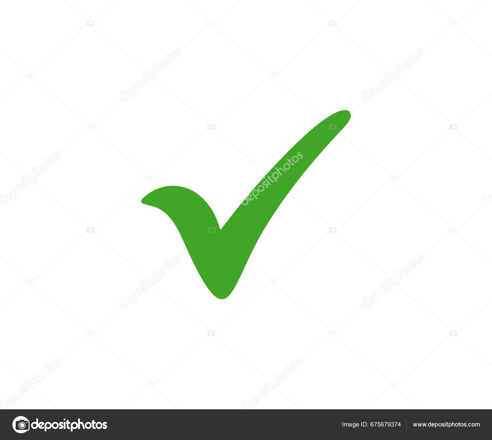 Grøn Tjek Mark Ikon Simpelt Flueben Kvalitetstegn Ikon Tjekliste Symbol ...