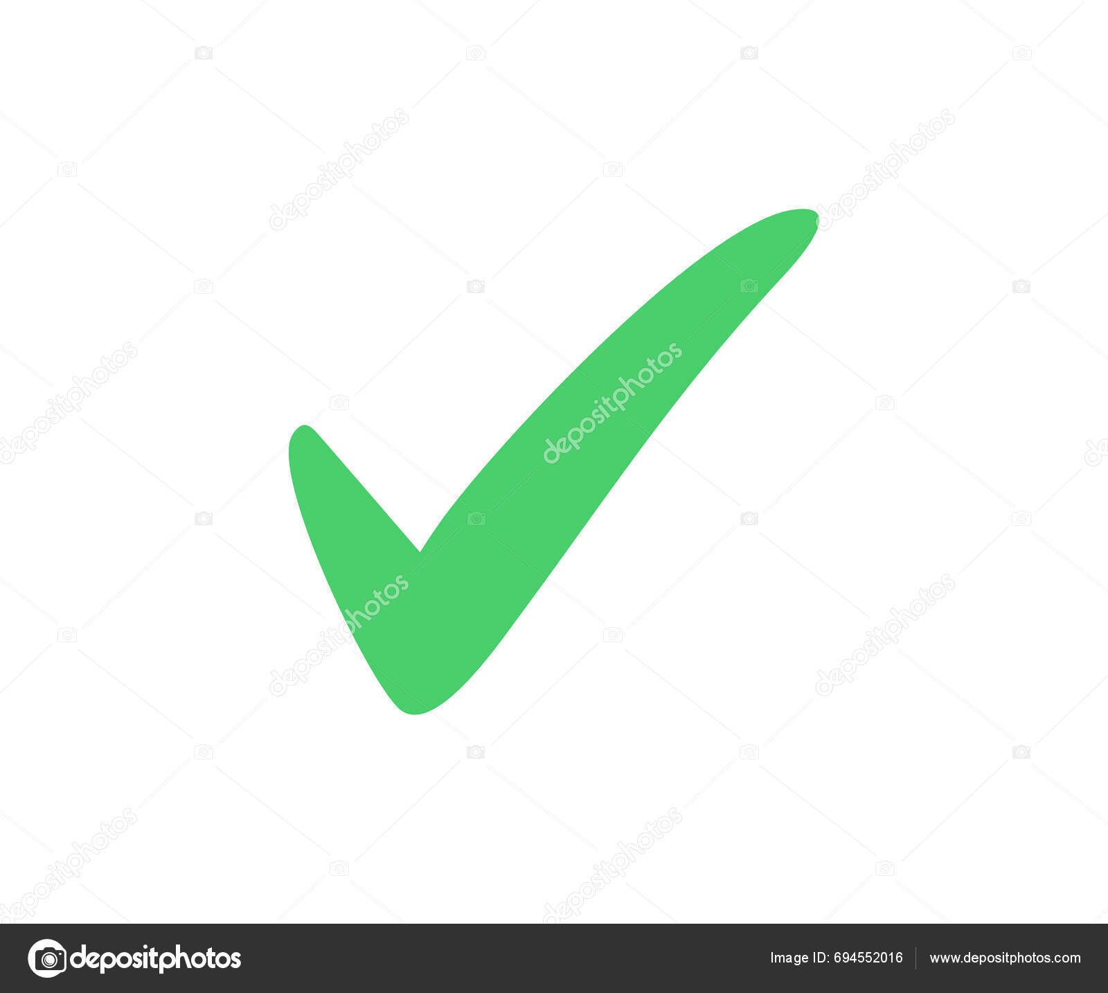 Cochez L'icône Verte Cochez Symbole Cochez Simplement Signe Qualité ...