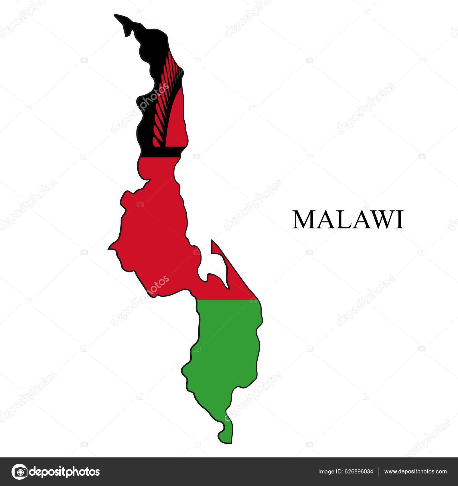 Malawi Map Vector Illustration Global Economy Famous Country Eastern ...