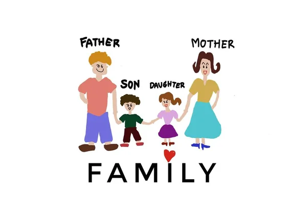 Kreslený obrázek rodina stock fotografie, royalty free Kreslený obrázek ...