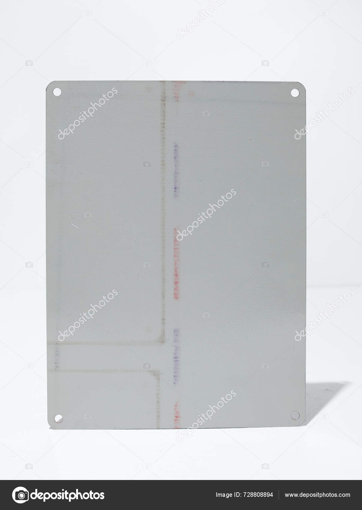 Blank Mock Empty Metal Sign Metal Tin Sign White Background — Stock ...