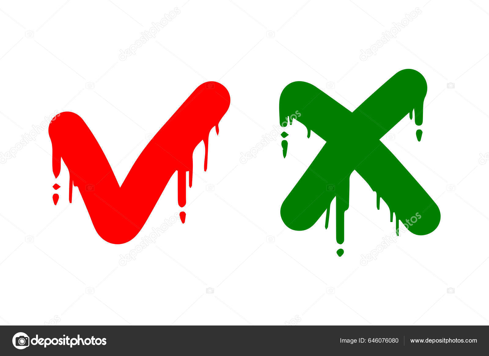 Kryds Kryds Skiltene Afkryds Ikoner Stockvektor af ©asyamdesign 646076080