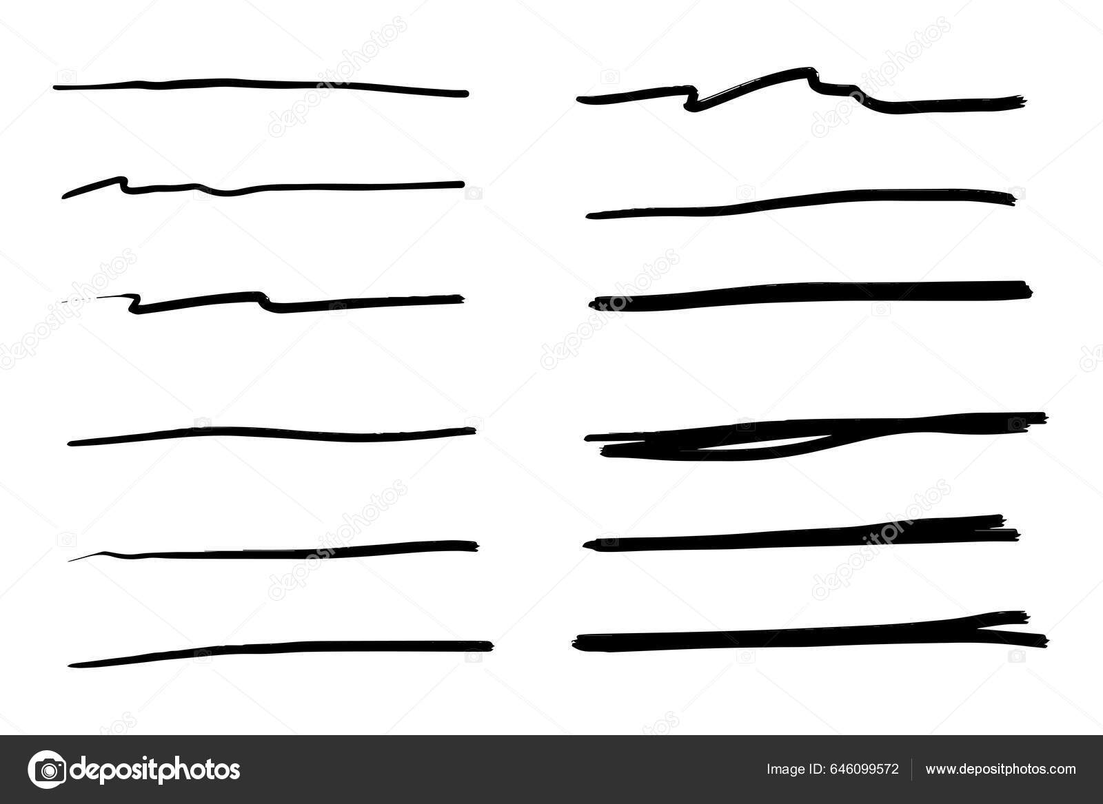 Colección Subrayado Dibujado Mano Ilustración Del Vector Vector de ...