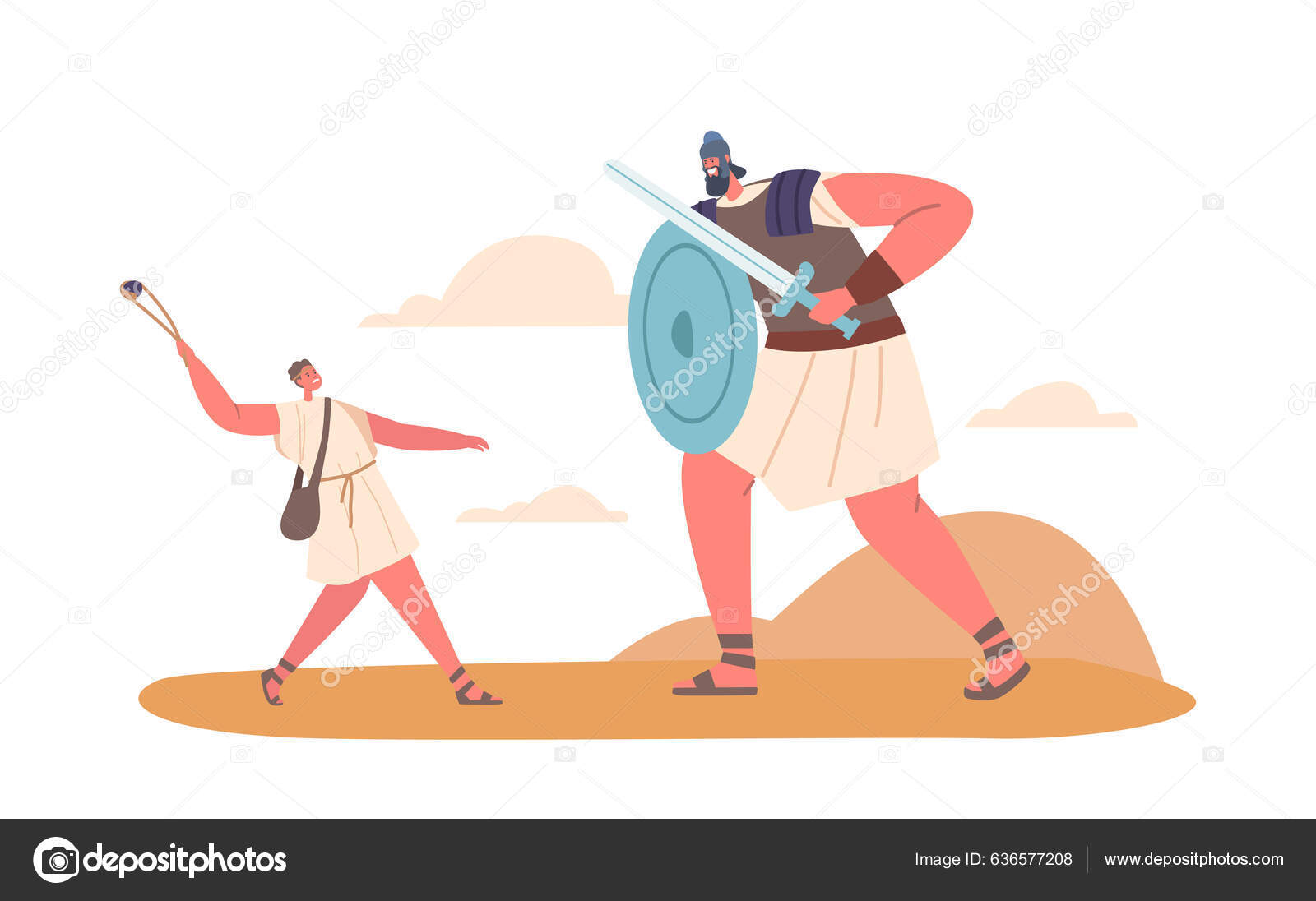 Biblical Story David Goliath Character Who Described Book Samuel ...