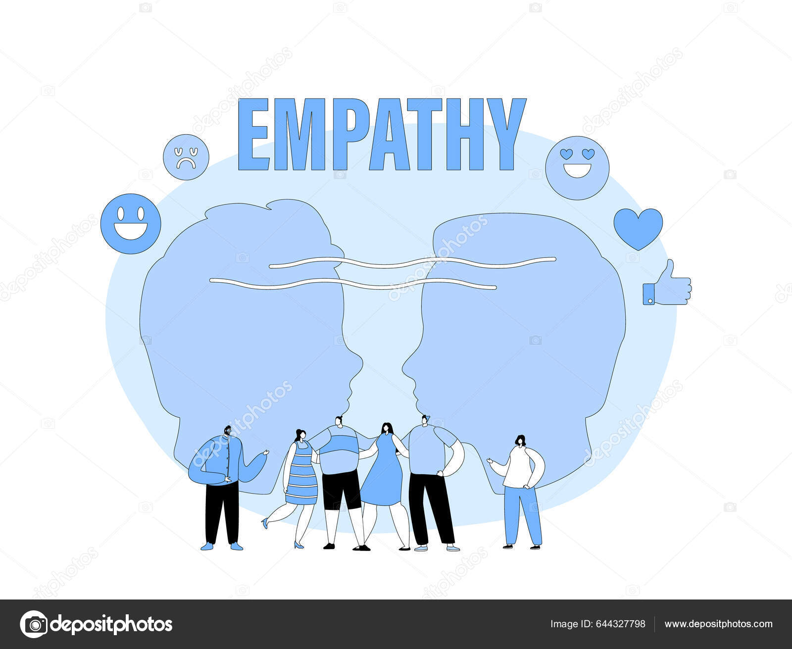 Los Personajes Masculinos Femeninos Mente Abierta Expresan Empatía ...