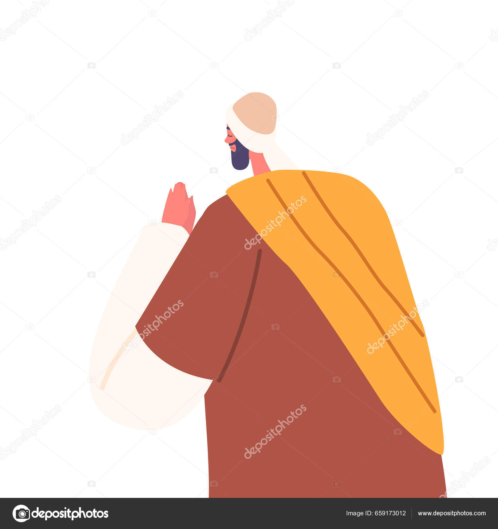 Jewish Man Praying Clipart