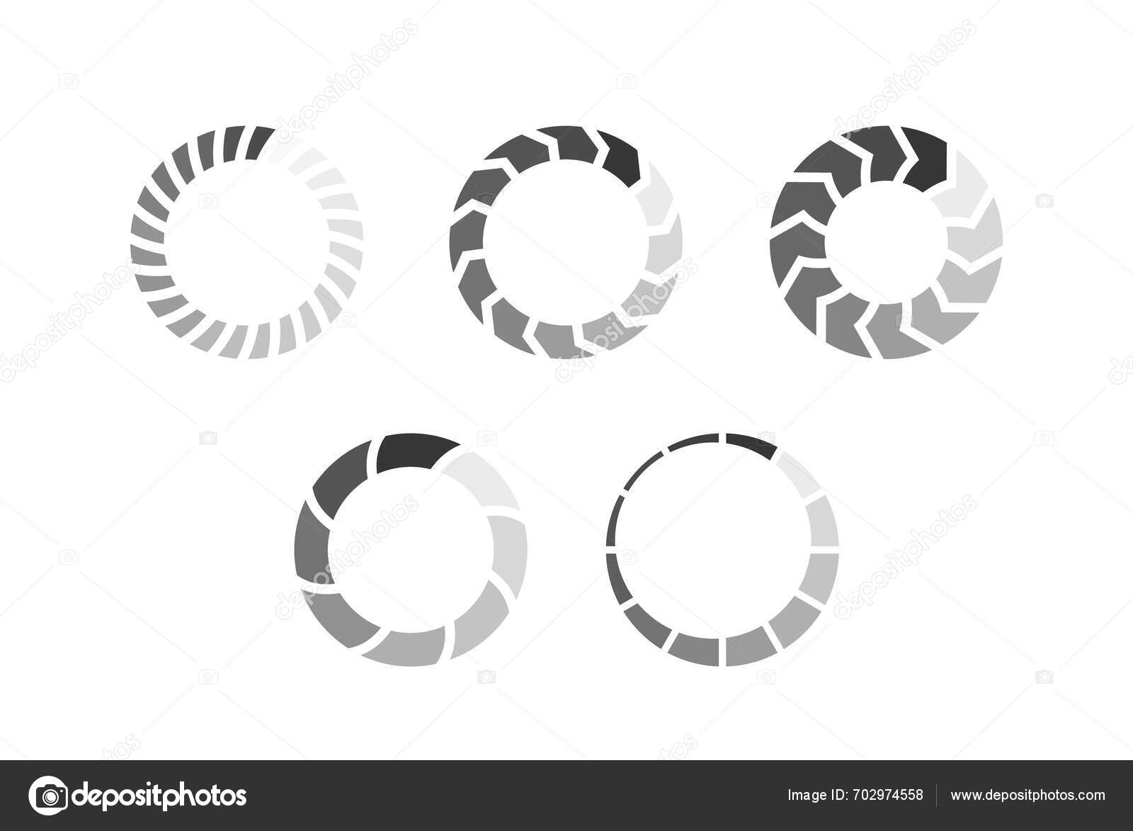 Circular Progress Icons Symbolize Process Loading Downloading Uploading Data Digital Stock ...