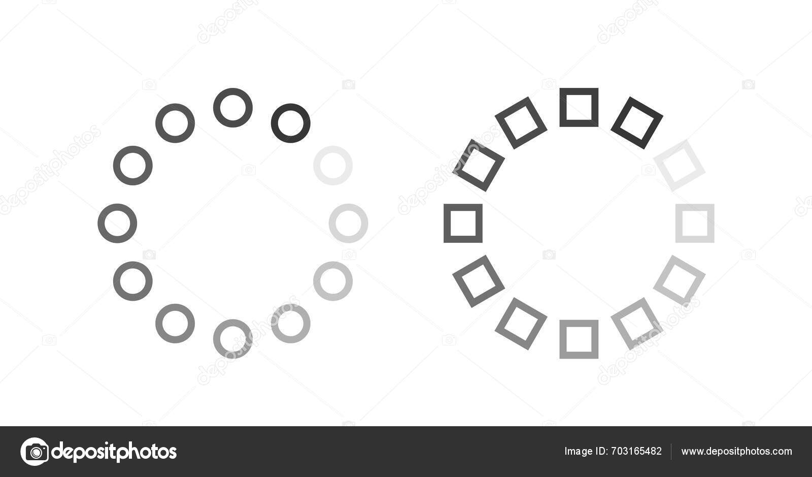 Ícones Círculo Carga Símbolos Vetor Circular Isolados Para Interface ...