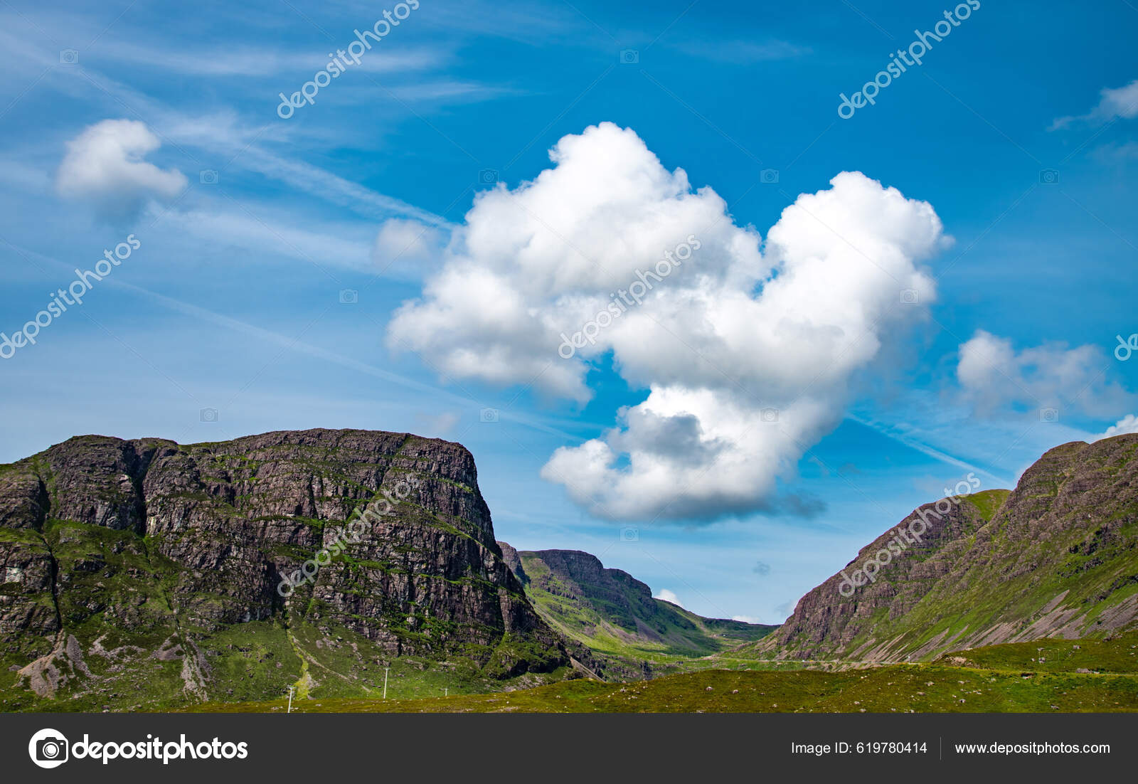 Pass Cattle Winding Single Track Road Mountains Applecross Peninsula ...