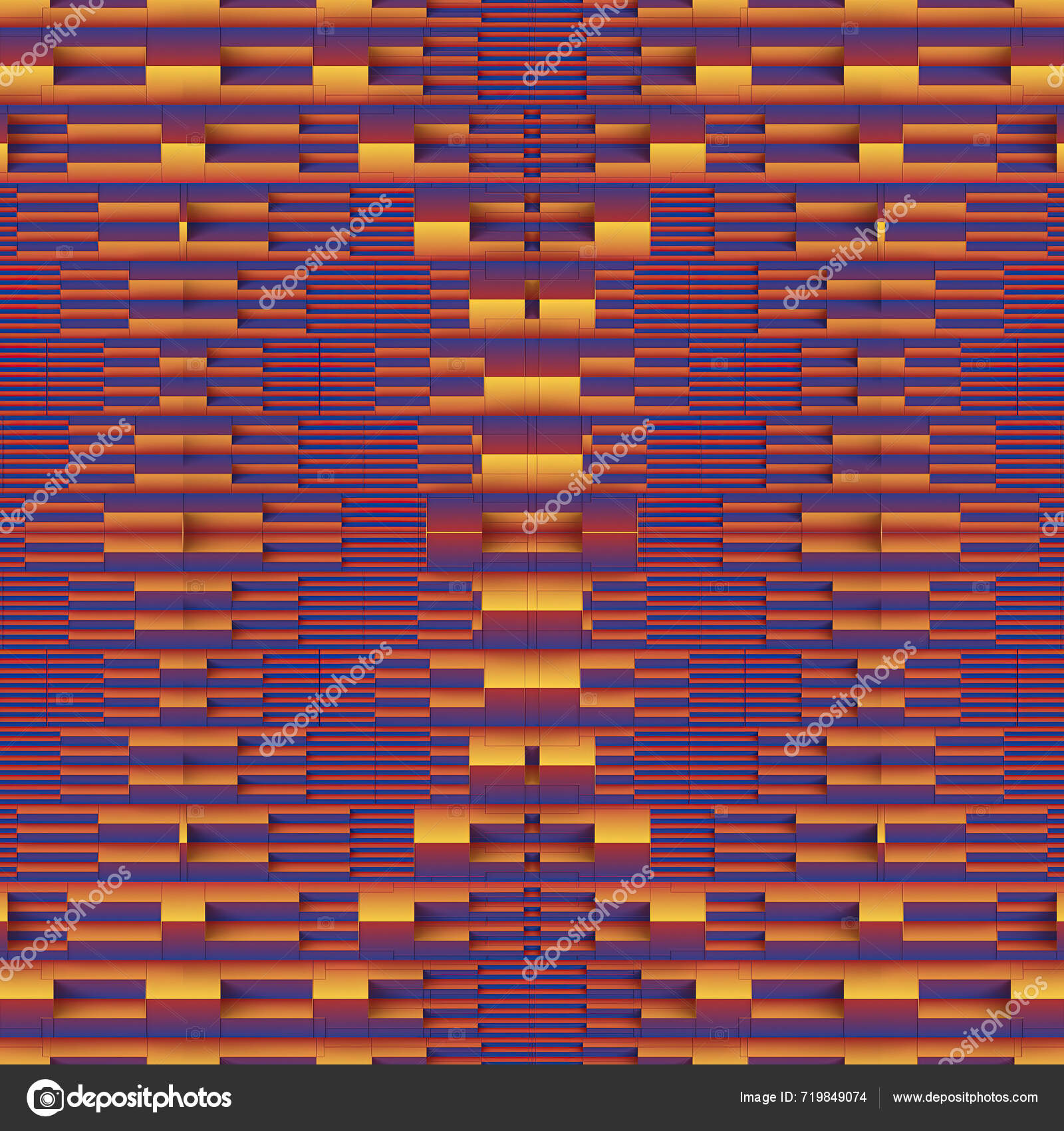 Wave Rendering Digital Illustration Complex Geometric Pattern Trendy ...