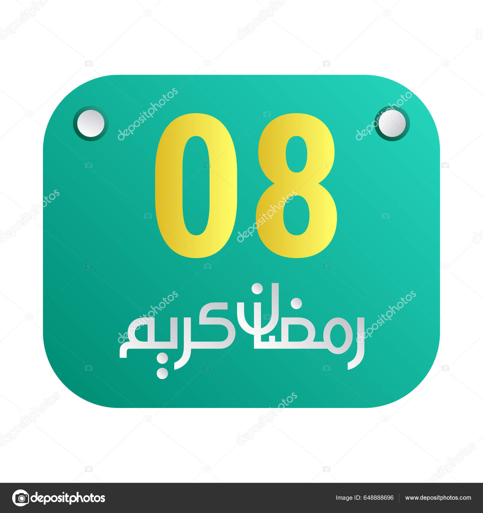 8Th Ramadan Calligraphy Icons Traditional Arabic Artwork Golden ...