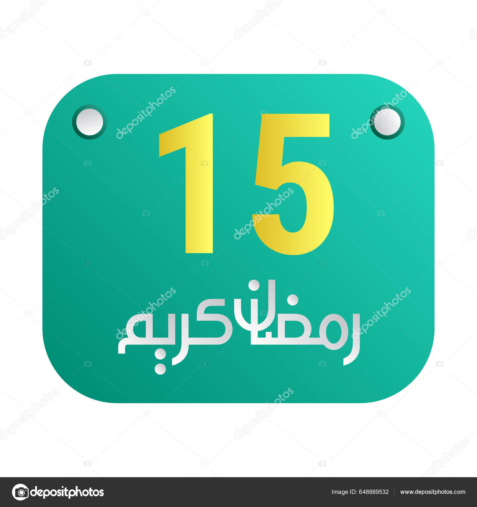 15Th Ramadan Calligraphy Icons Traditional Arabic Artwork Golden ...