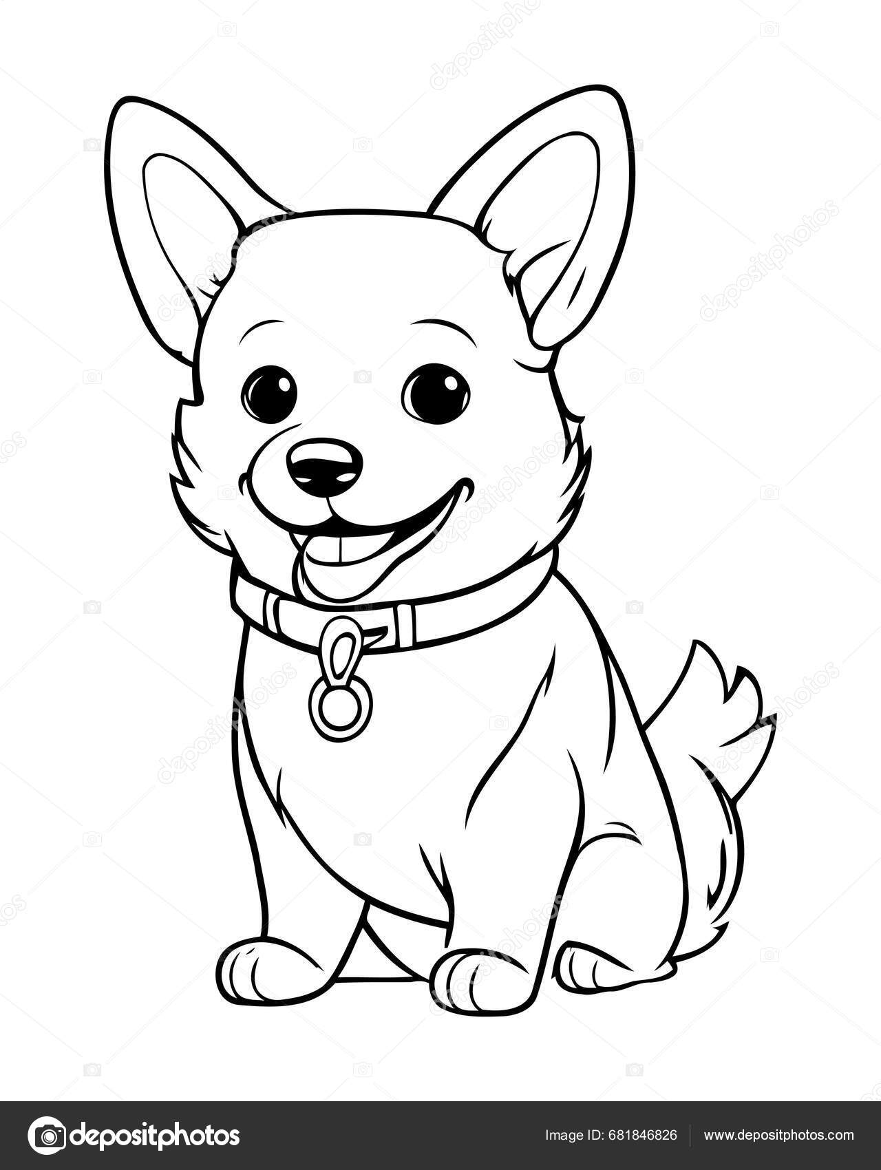 Drăguț Desen Animat Chihuahua Dog Ilustrație Vectorială Pentru Cartea ...