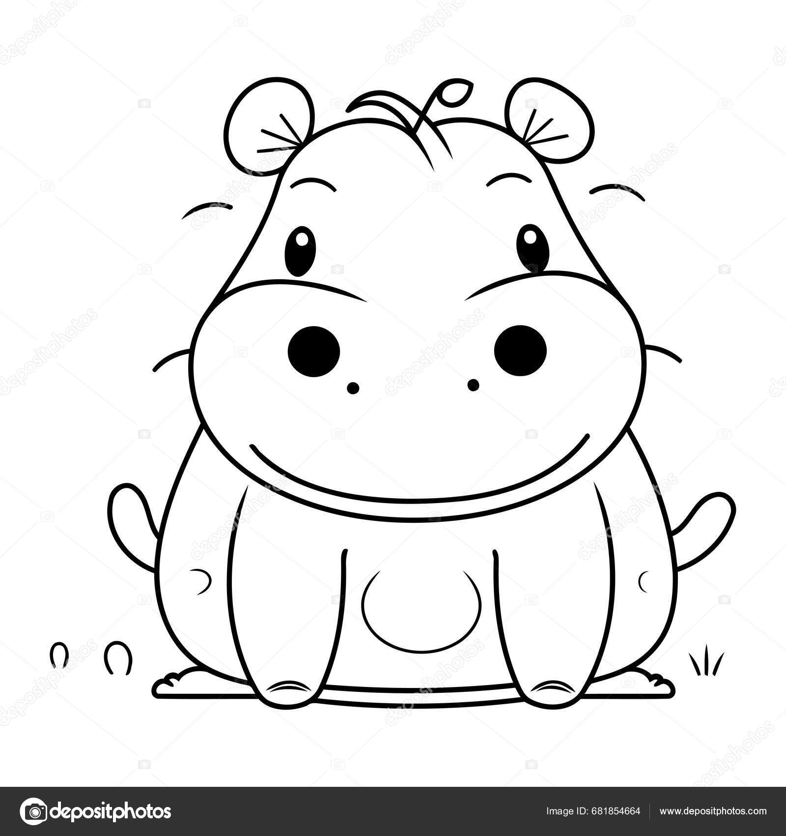 Flodhest Tegning Trinn For Trinn Fagtekst Plakater Teaching