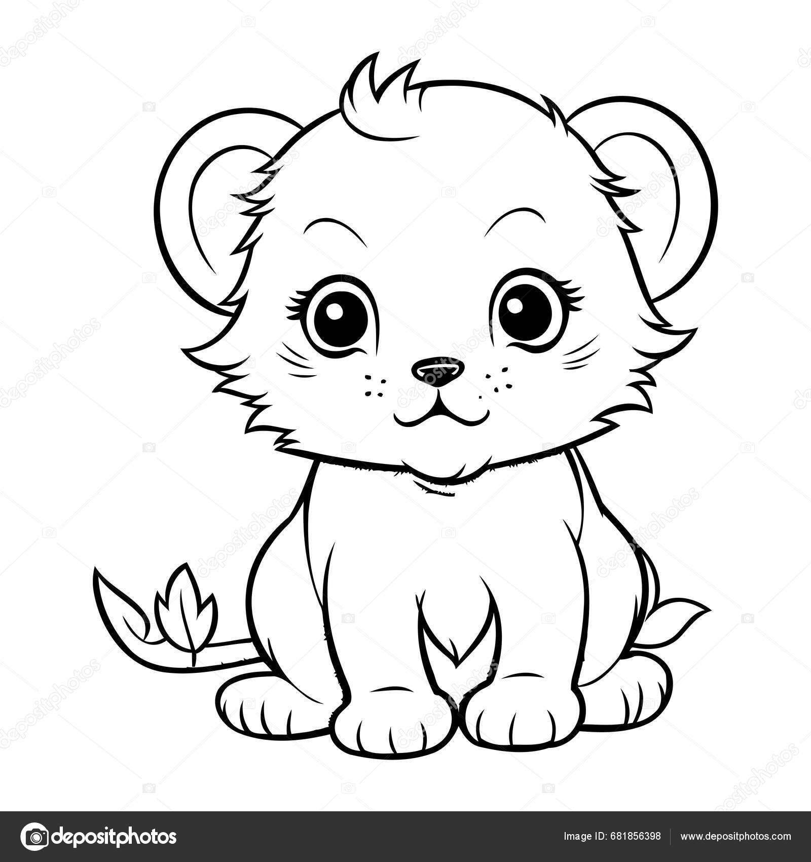 Cute Animals Clipart Black And White Outline Baby Animal Clipart Black