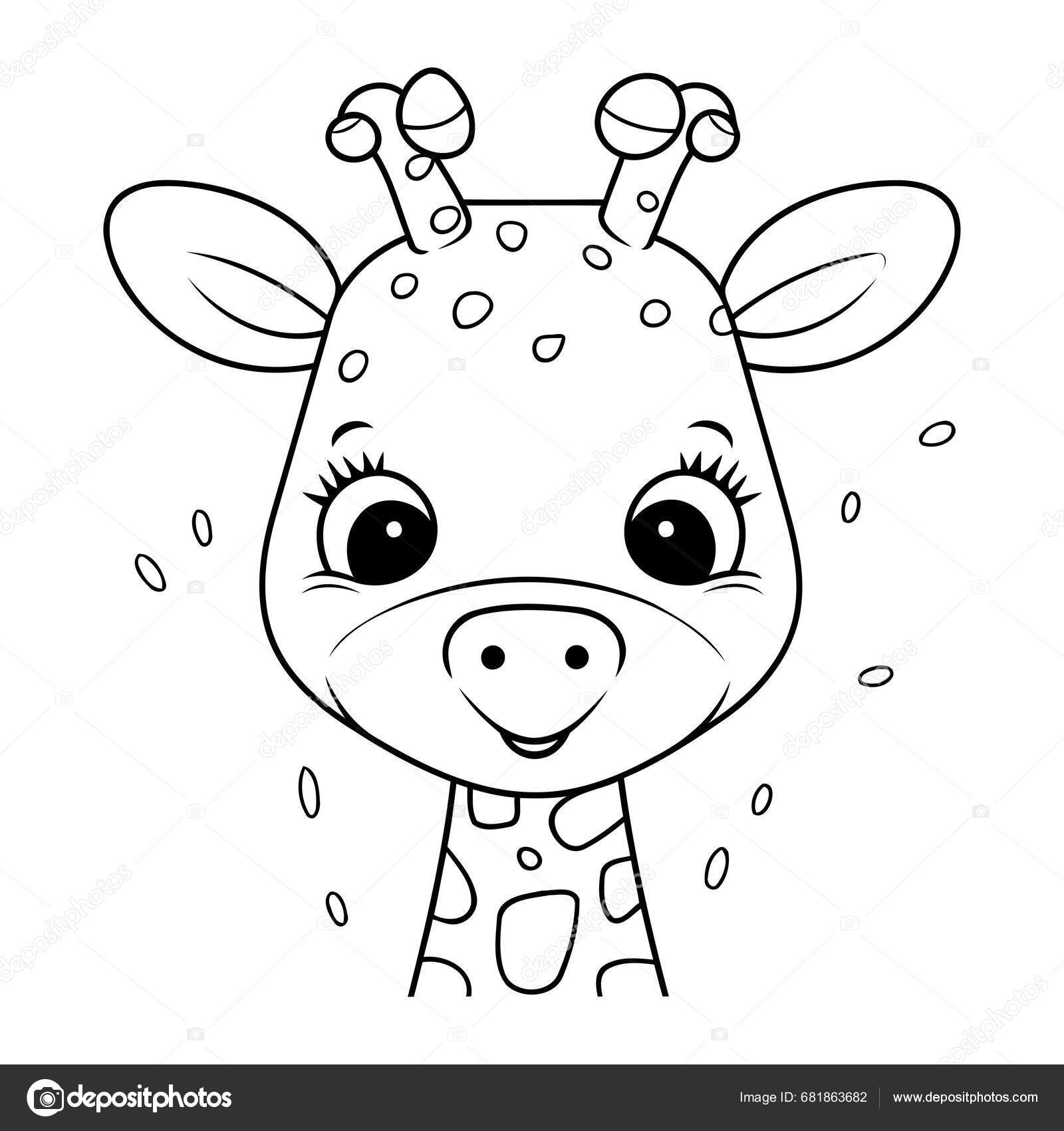 Farvebog Til Børn Giraffen Farvelægning Stock-vektor af ©ibrandify ...