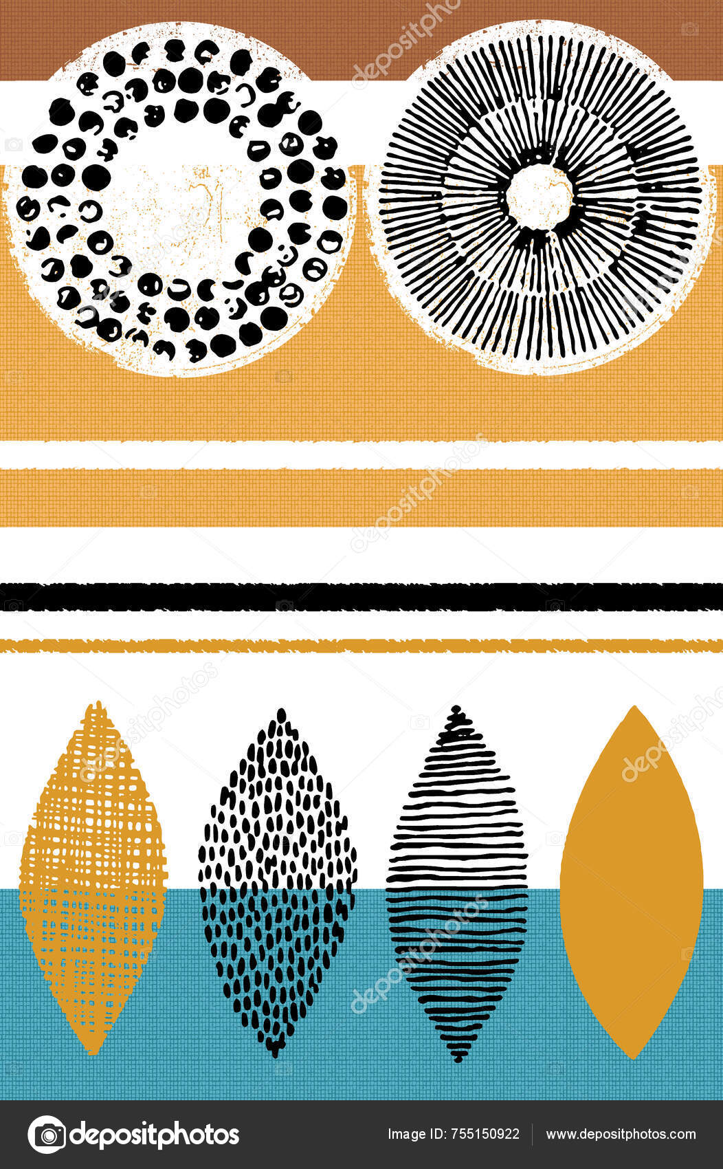 Geometric Patterns Clean Lines Bold Colors Ideal Digital Textile ...