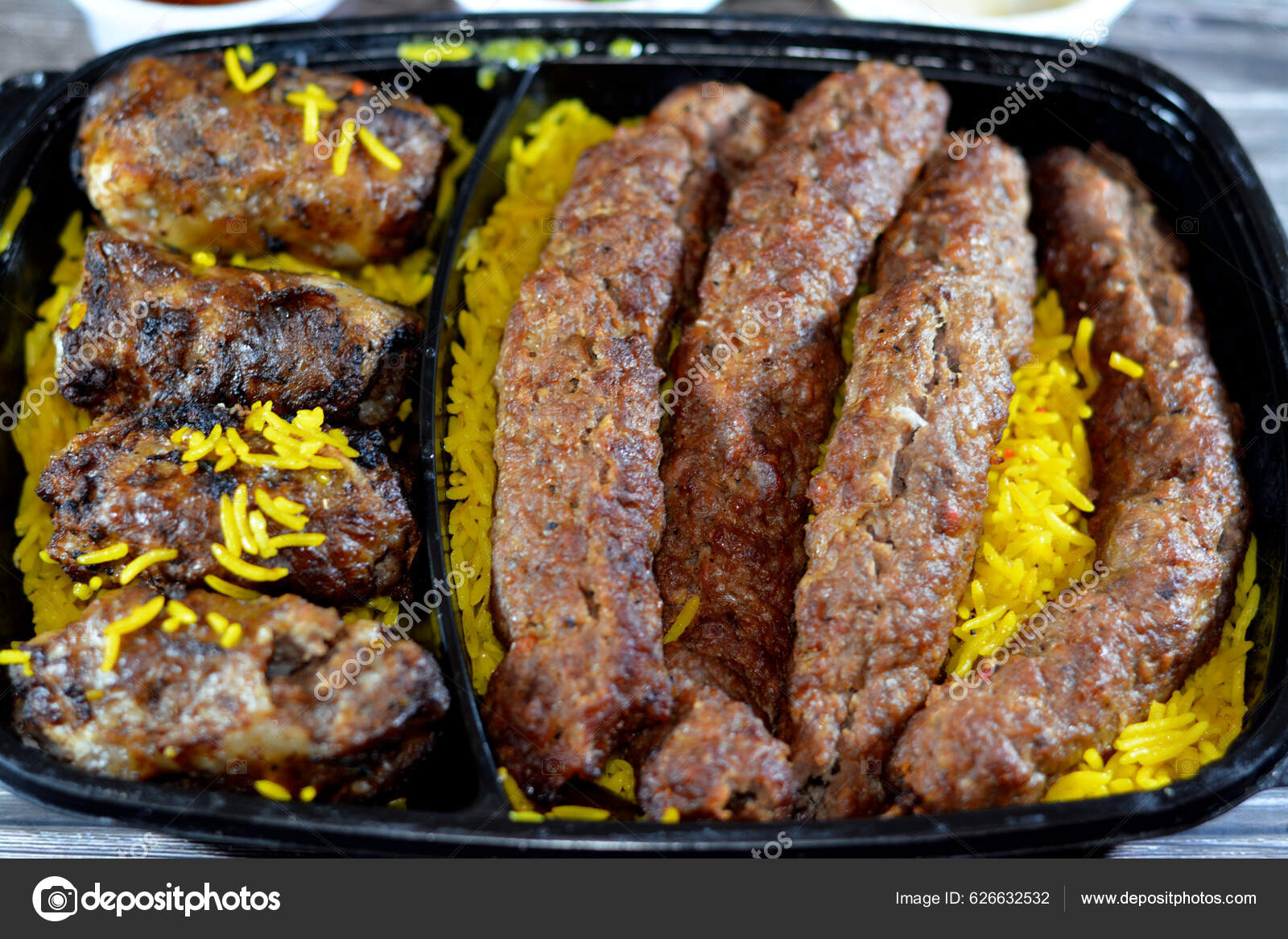 Cocina Árabe Comida Tradicional Carne Res Kofta Kebab Tarb Kofta ...