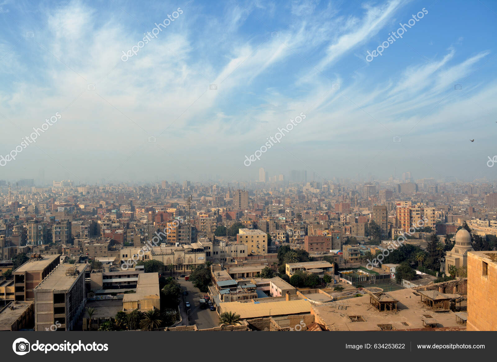 Cairo Egypt January 2023 Aerial View Old Cairo City Salah – Stock ...