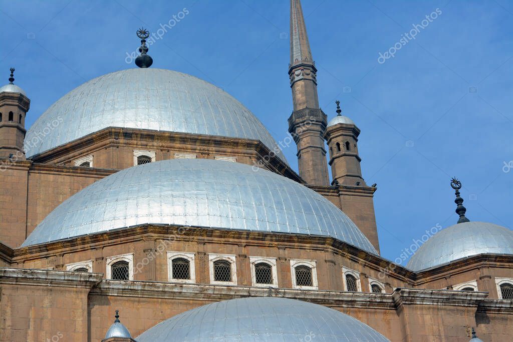 The great mosque of Muhammad Ali Pasha or Alabaster mosque in Citadel ...
