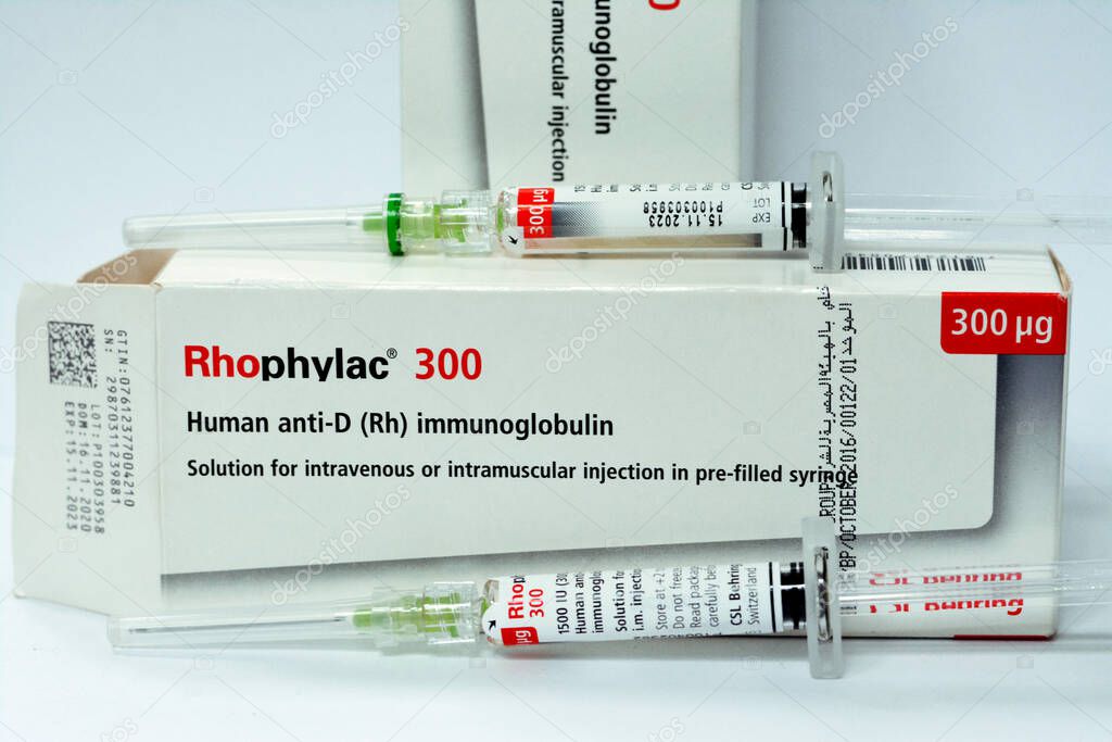 Cairo, Egipto, 2 de mayo de 2023: Inmunoglobulina humana anti-D (Rh ...
