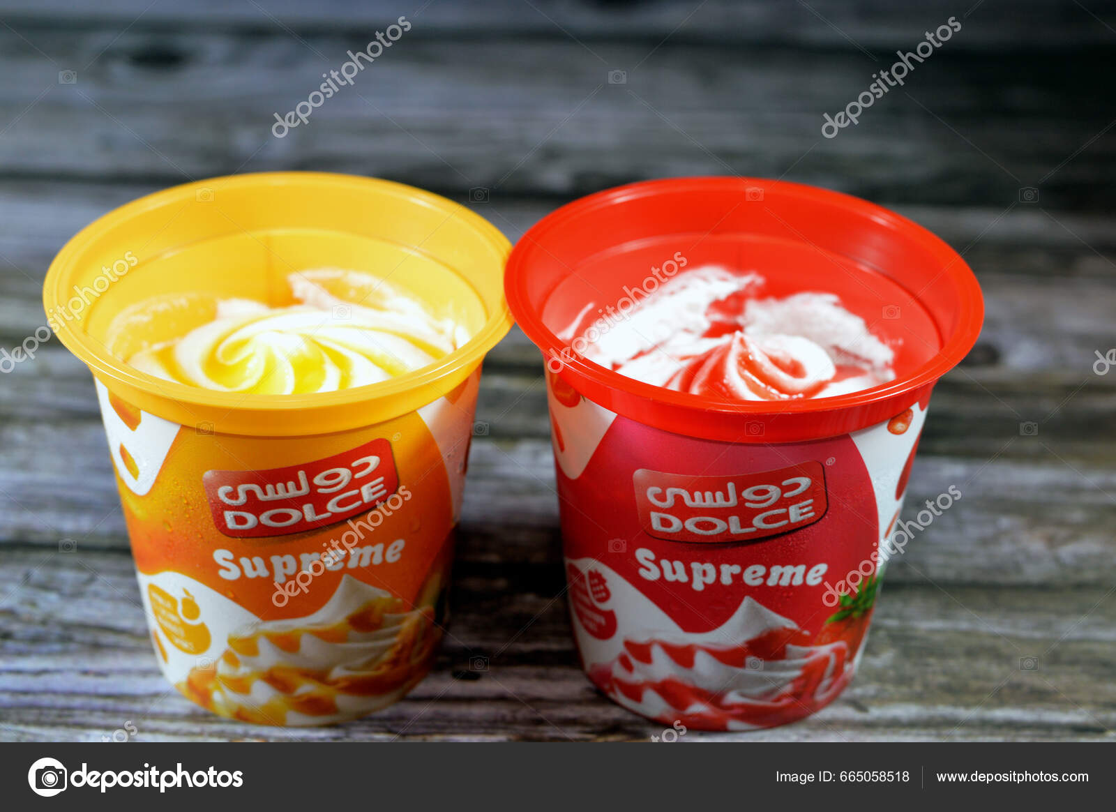 Cairo Egypt July 2023 Dolce Supreme Ice Cream Frozen Vanilla – Stock ...