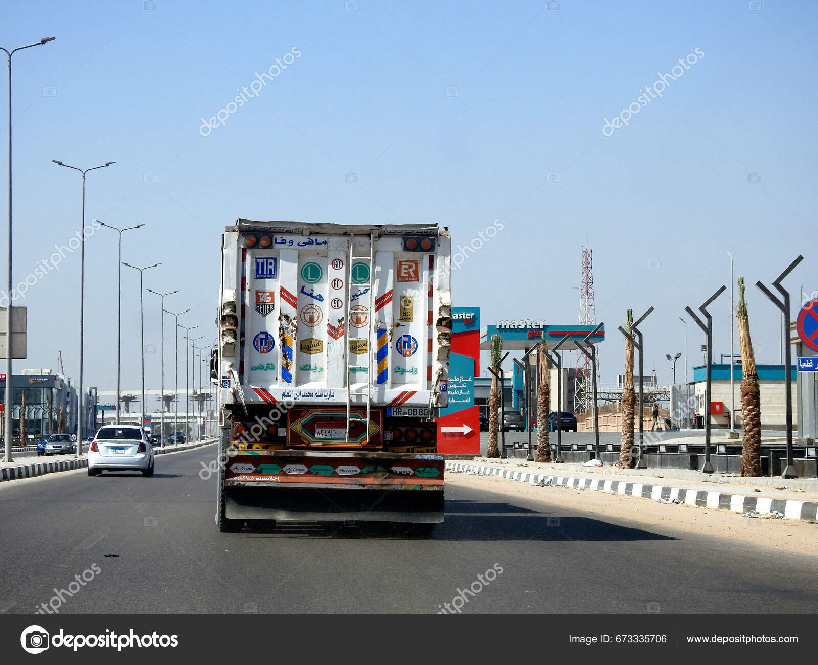 Cairo Egypt August 2023 Shinzo Abe Axis Patrol Highway Egypt – Stock ...