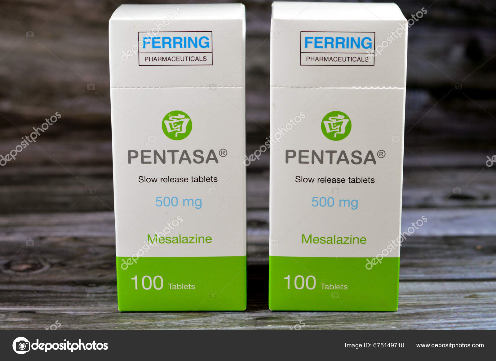 Cairo Egypt September 2023 Pentasa 500Mg Slow Release Tablets ...