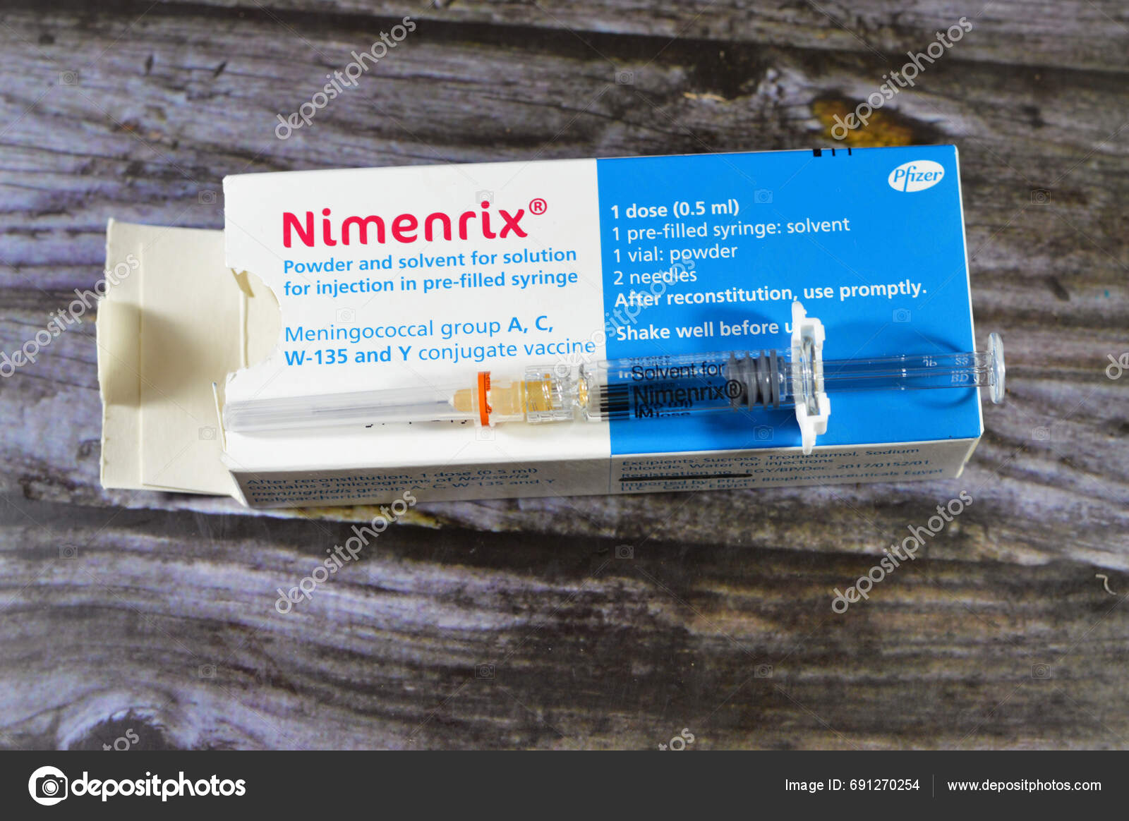 Cairo Egypt December 2023 Nimenrix Vaccine Used Protect Humans Invasive ...