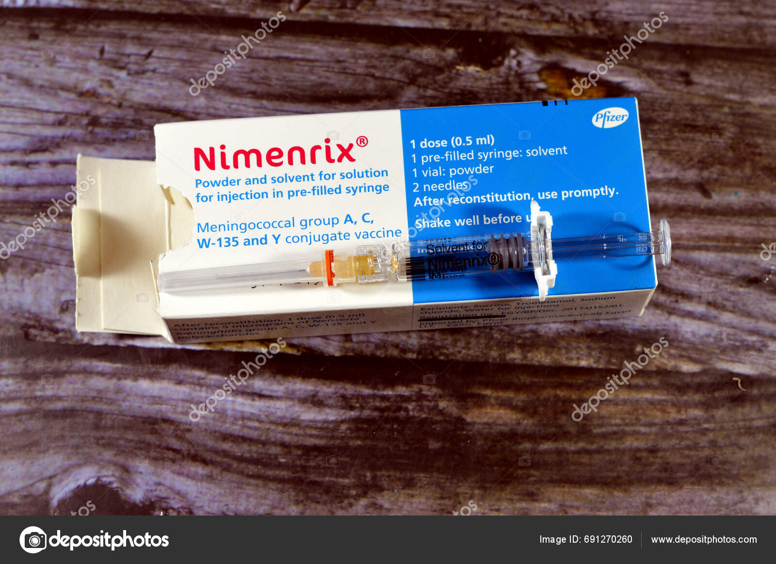 Cairo Egypt December 2023 Nimenrix Vaccine Used Protect Humans Invasive ...