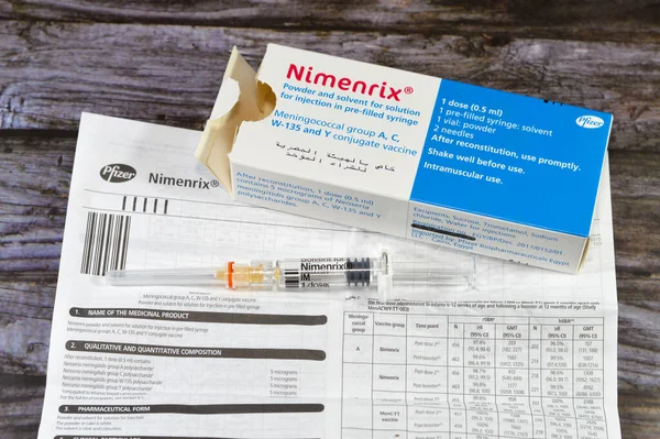 Cairo Egypt December 2023 Nimenrix Vaccine Used Protect Humans Invasive ...