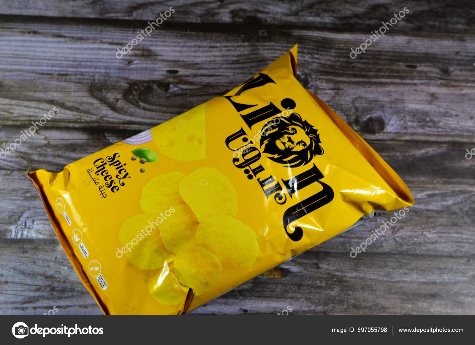 Cairo Egypt January 2024 Lion Potato Chips Spicy Cheese Crisps – Stock Editorial Photo © Tamer ...