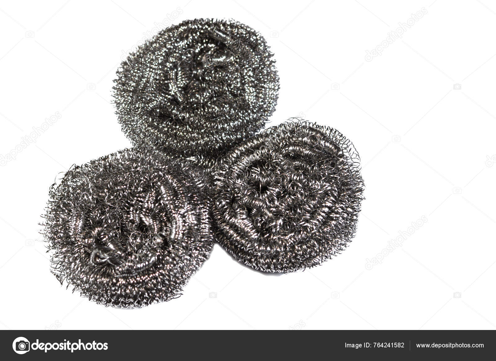 Wire Sponge Steel Wool Bundle Very Fine Flexible Sharp Edged — Stock ...