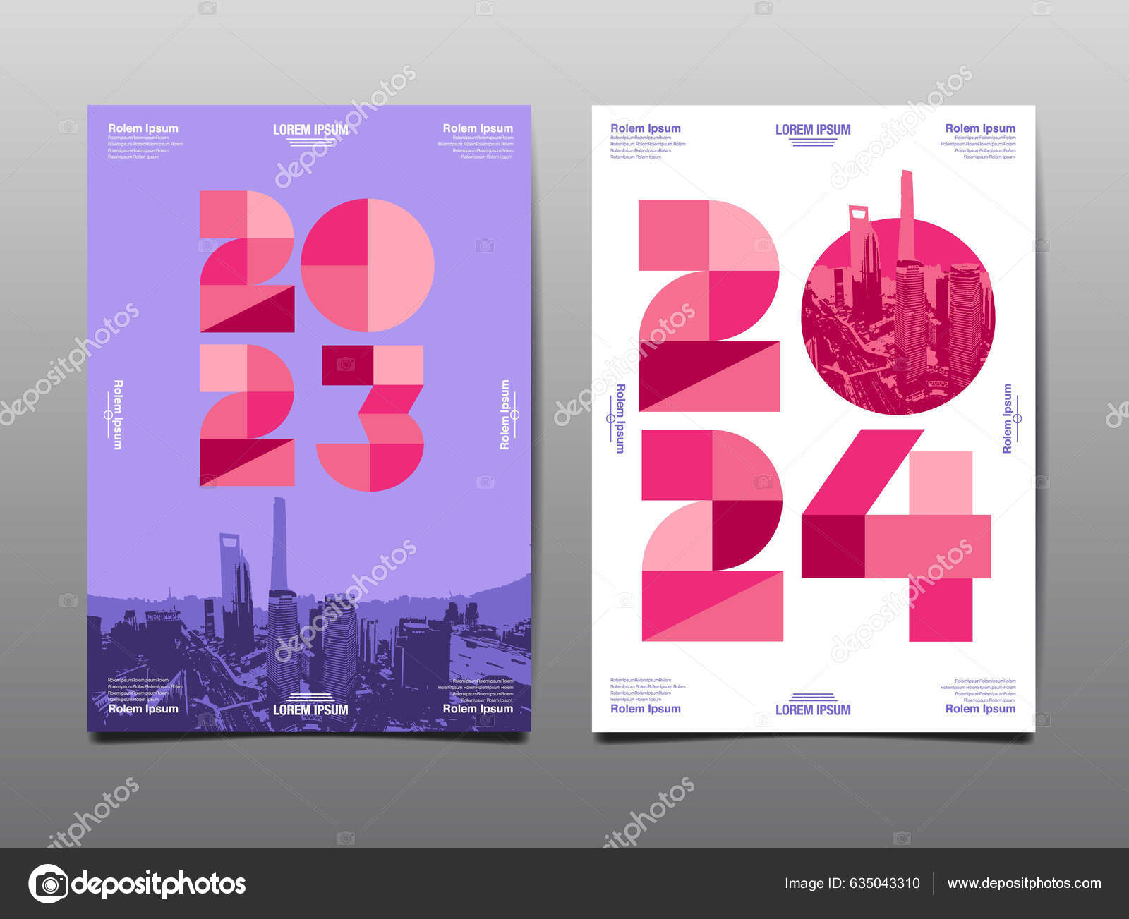 Annual Report 2023 2024 Template Layout Design Typography Flat Design ...