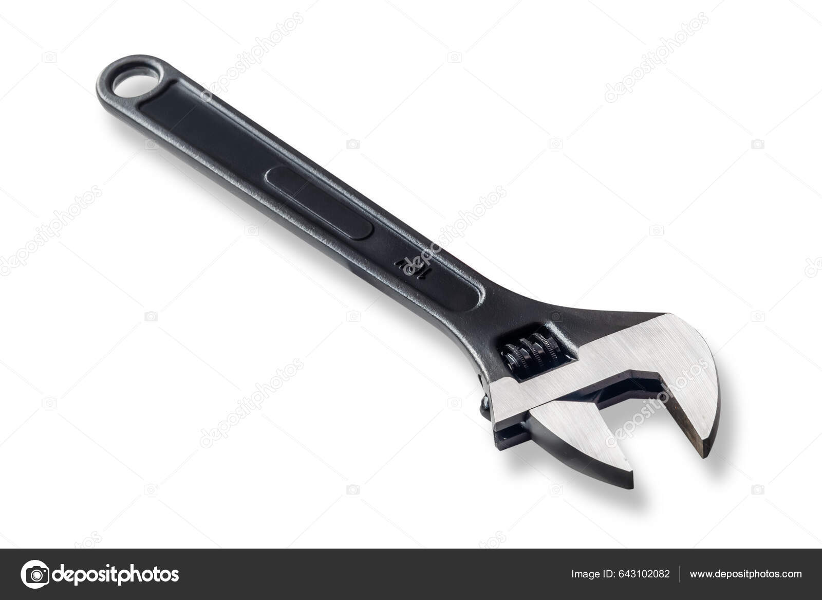 Adjustable Wrench Adjustable Spanner Tool Mechanic Work — Stock Photo ...