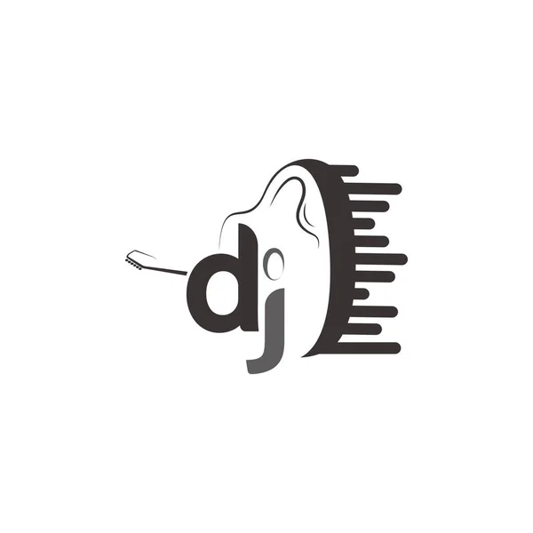 Dj letra logo imágenes de stock de arte vectorial | Depositphotos