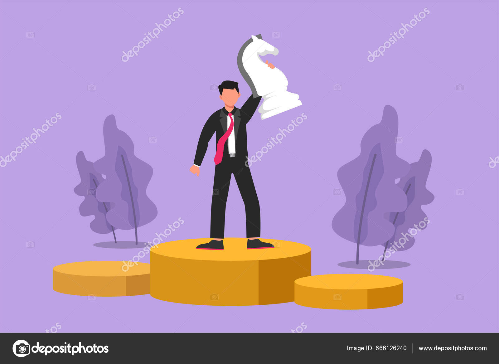 Cartoon Flat Style Drawing Competitive Businessman Holding Lifting ...